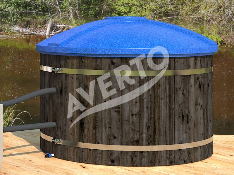 Hot tubs Standard Ø183 Blue with built-in oven | Averto
